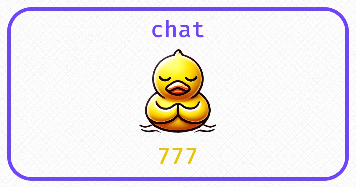 duck chat 777 ⚇ chief rubber duck